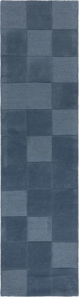 Flair Rugs, Běhoun Moderno Checkerboard Blue, 60x230, modrá, chodba / předsíň