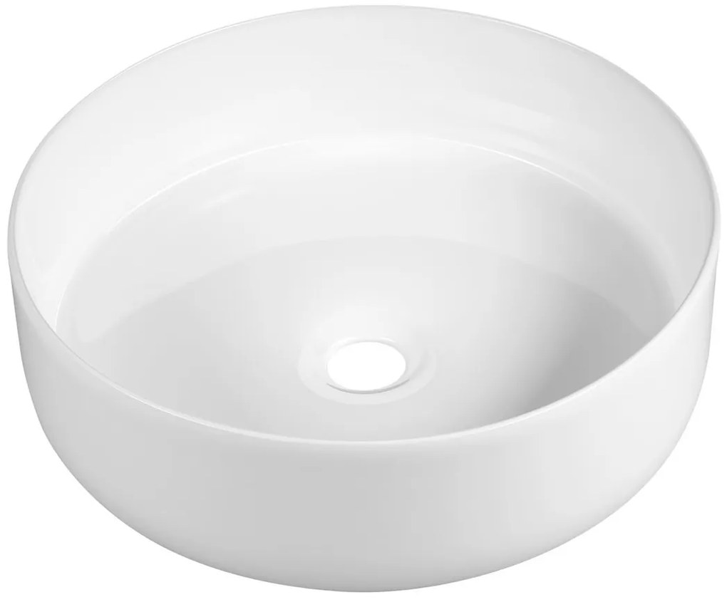 Sapho Sapho, FIASTRA keramické umyvadlo na desku, průměr 40cm, bílá, FT801