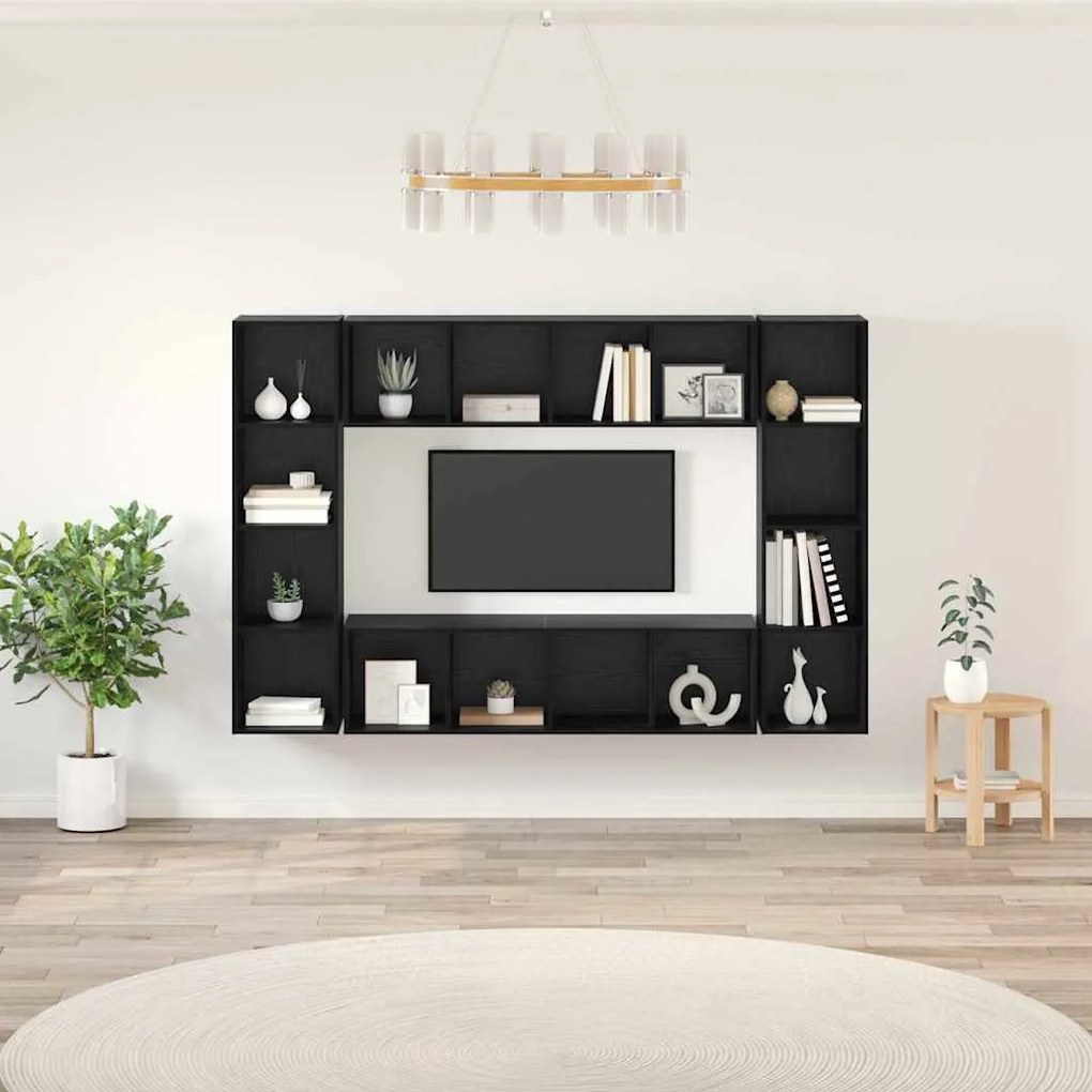 Sestava TV skříněk 4 ks Černá Kompozitní dřevo 3393544