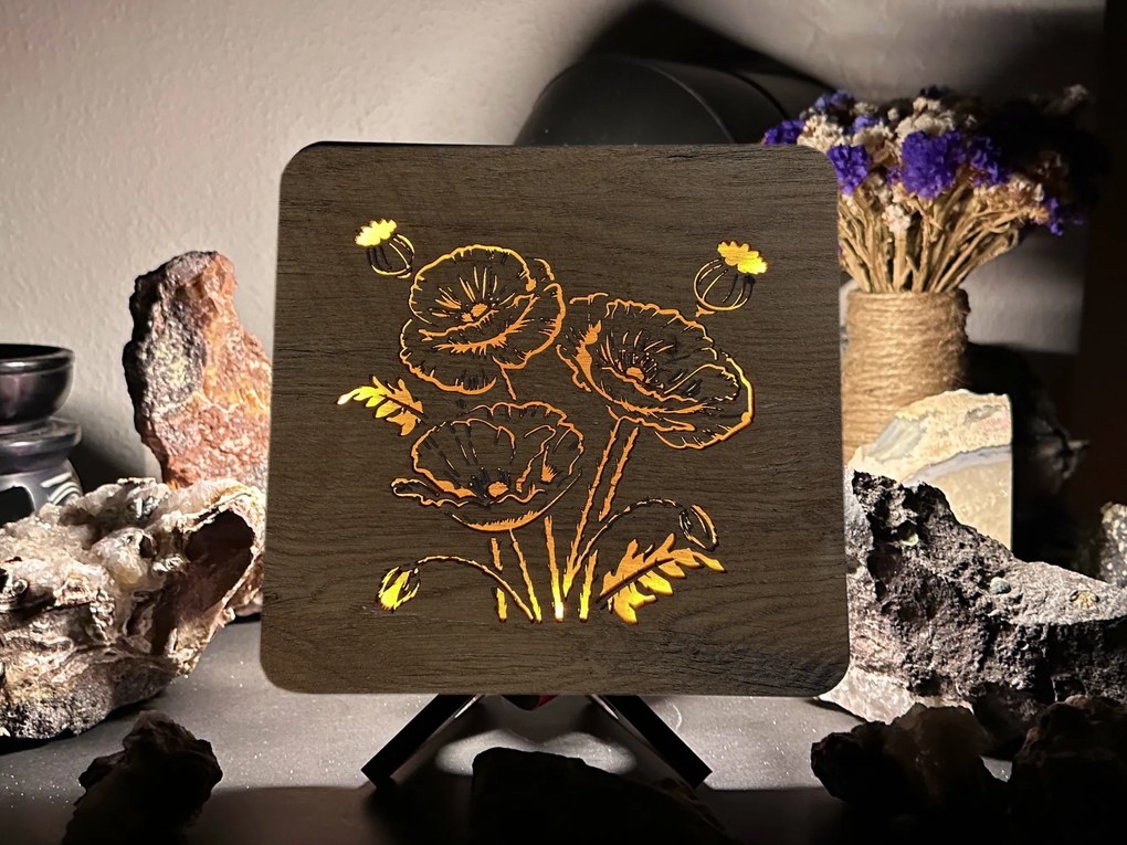 Li-Go "Králíček" lampa 19x19 cm provedení povrchu: dub