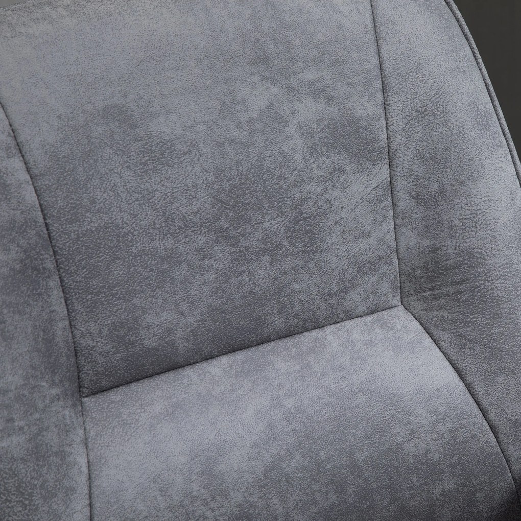 Kancelářská židle Vinsetto XXL ergonomická čalouněná židle výškově nastavitelná s funkcí houpání do nosnosti 120 kg Světle šedá | Aosom.de