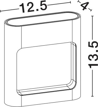 Nástěnné LED svítidlo NOVA LUCE TALL 9W 3000K IP54 9030802