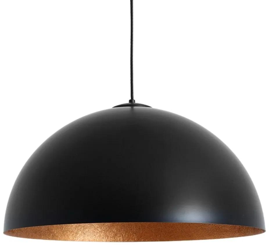 Nordic Design Černo měděné závěsné světlo Darly 50 cm