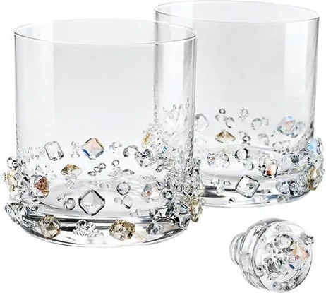 Bohemia Crystal Set whiskových skleniček Ledové osvěžení zdobený český
