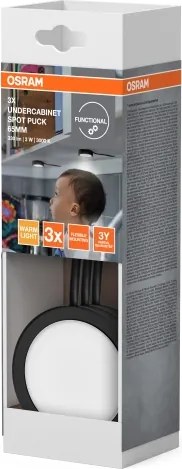Osram - SADA 3x LED Podlinkové svítidlo UNDERCABINET LED/3W/230V 3000K černá