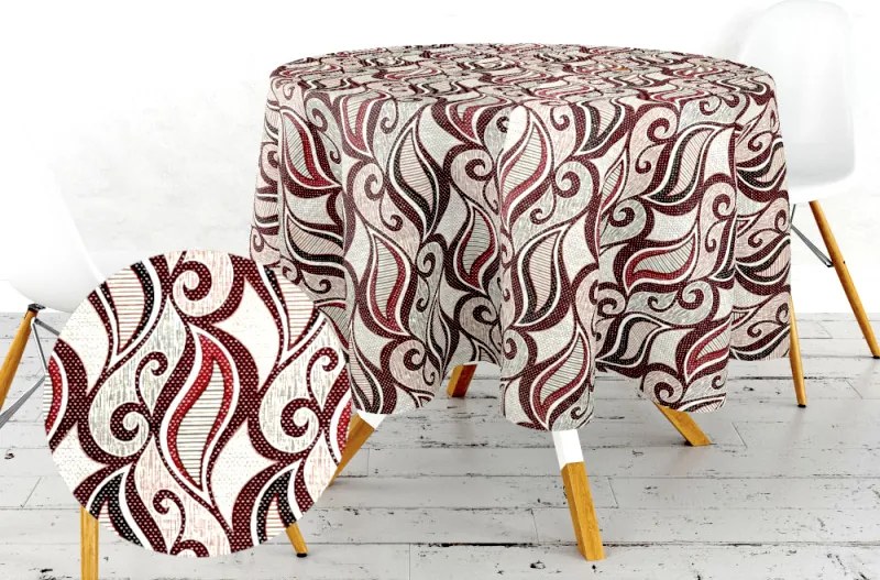 Ervi gobelínový ubrus na stůl kulatý - Asetat-133