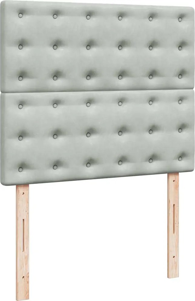 Box spring postel s matrací světle šedá 120 x 200 cm samet 3292322