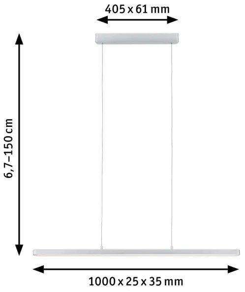 Paulmann 79902 - LED/43W Stmívatelný lustr na lanku SMART LENTO 230V 2700-6000K