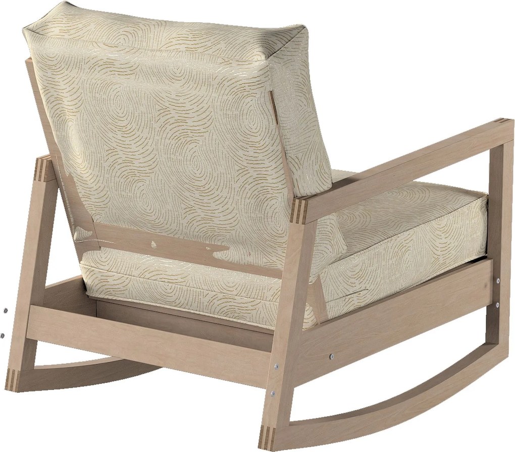 Potah na křeslo IKEA Lillberg barva béžová látka lesklé, pletený vzor, vzorované