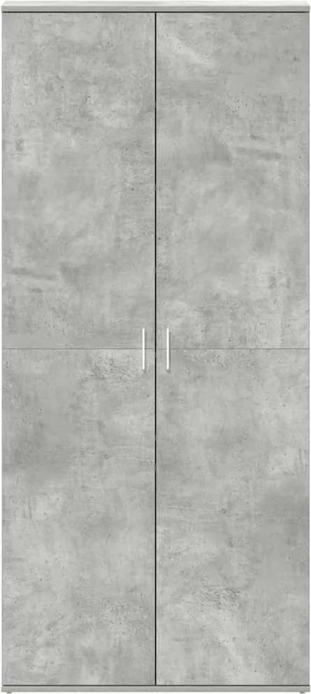Skříň na obuv 80 x 39 x 178 cm Kompozitní dřevo Betonově šedá 3333869