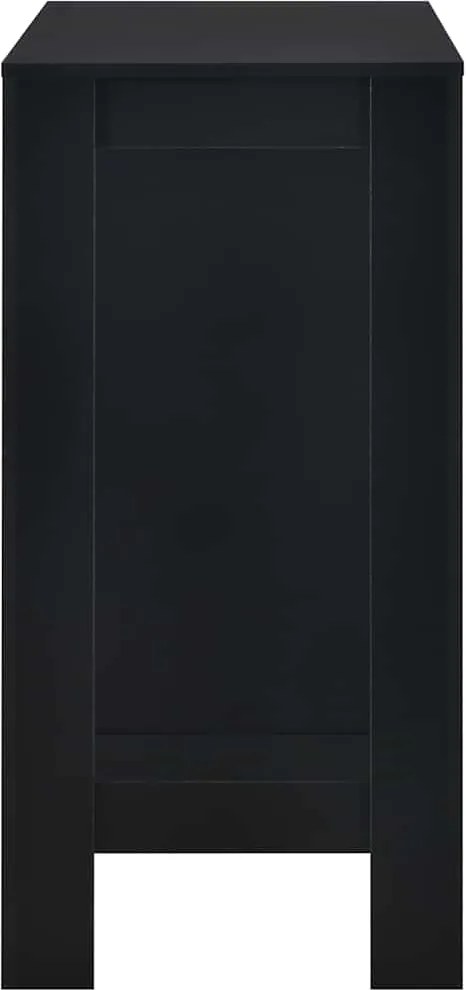 Barový stůl s regálem černý 110 x 50 x 103 cm 280212