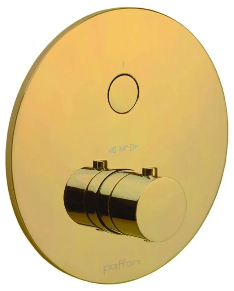 Paffoni Compact Box - Termostatická sprchová baterie pod omítku, zlatá CPT013HG