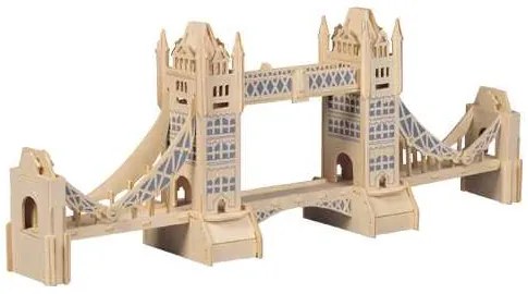 Woodcraft Dřevěné 3D puzzle slavné budovy Tower Bridge