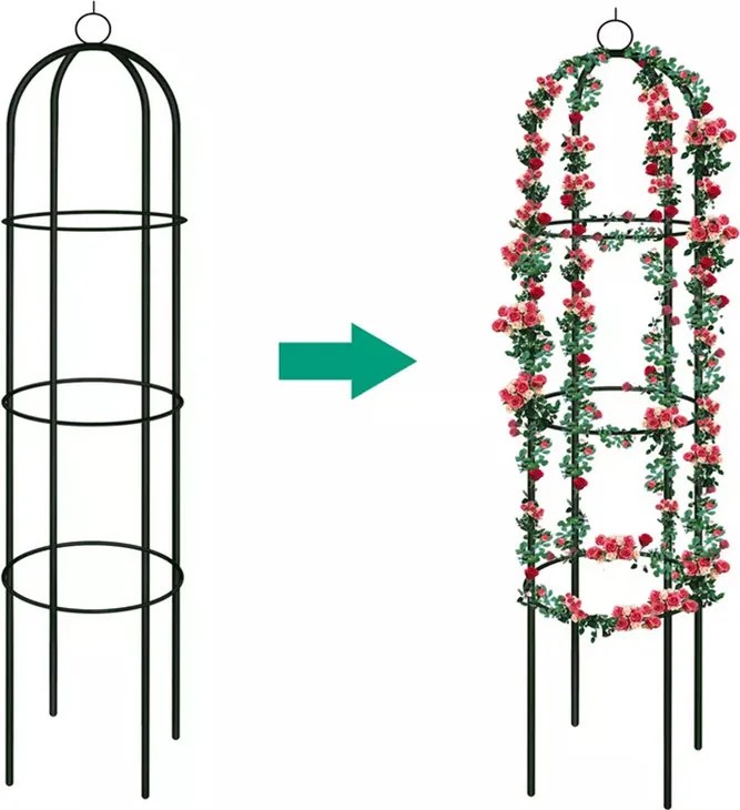 Verk Group Zahradní pergola květinový podpůrný sloup pro popínavé rostliny obloukový zvon pro růže 190