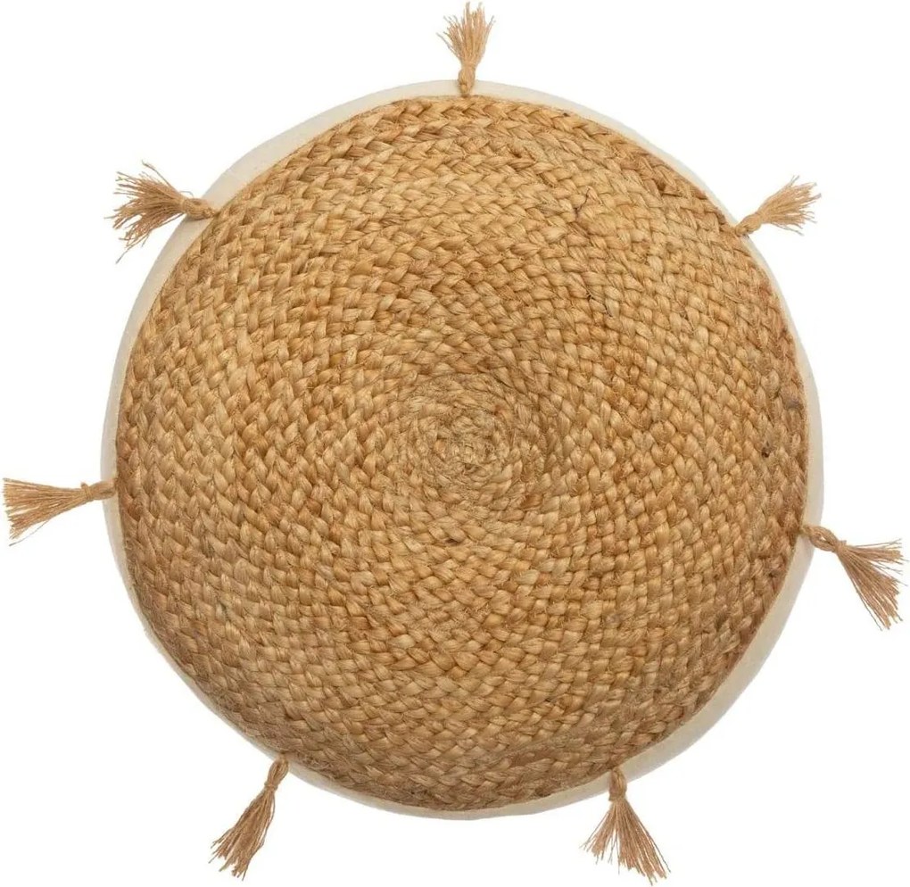 Polštář na sezení na podlaze RITUAL, Ø 38 cm, juta
