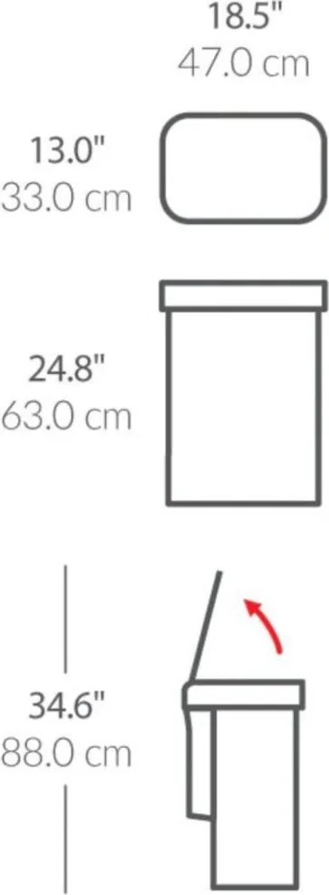 Simplehuman Sensor 58 L - nerezová ocel - Bezdotykový koš
