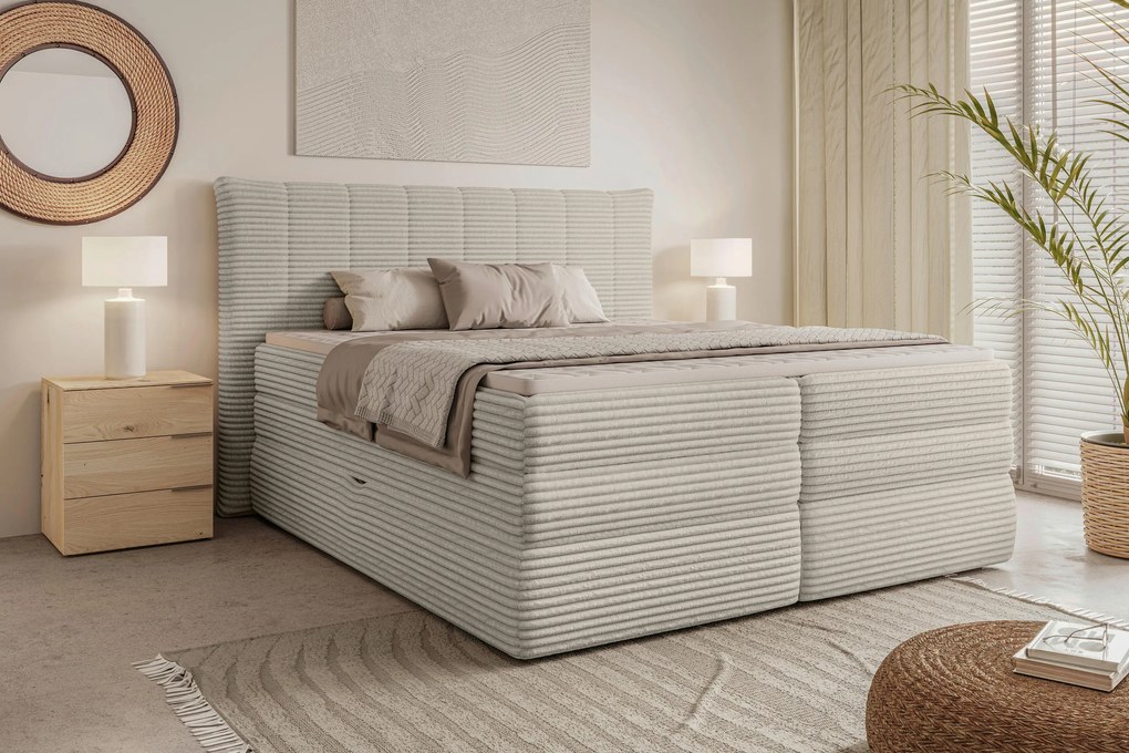 XXXLutz POSTEL BOXSPRING, 180/200 cm, béžová Esposa - Postele s úložným prostorem - 002307024336
