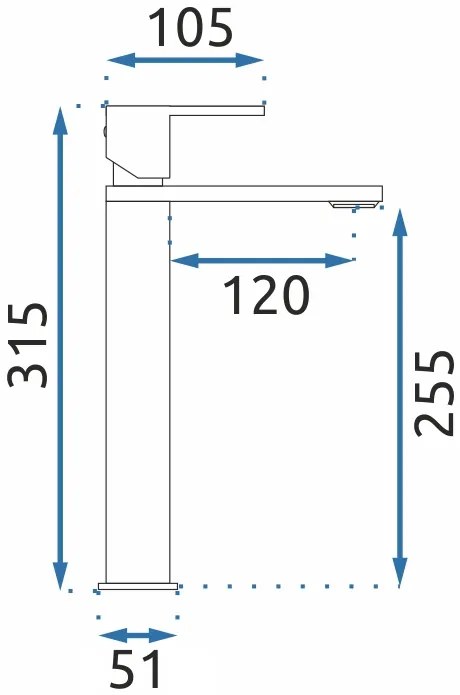 Umyvadlová baterie REA FLIP vysoká chrom