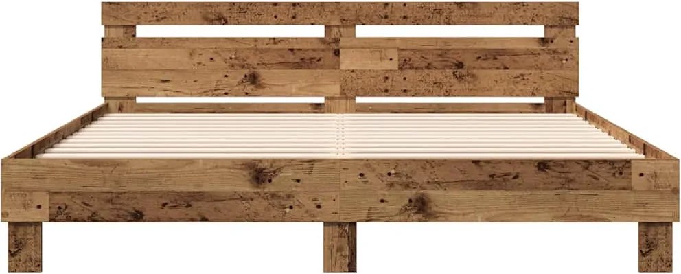 Rám postele Staré dřevo 203 x 185 x 70 cm Kompozitní dřevo 3385625