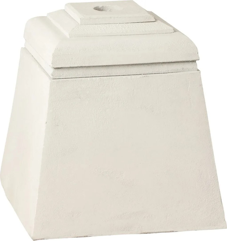 Bílý betonový stojan na slunečník Parra - 28*28*30 cm