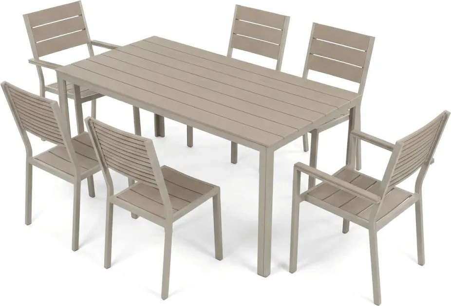 Zahradní sestava AZS-B1656 CRM, polywood, béžová (156 x 78) cm