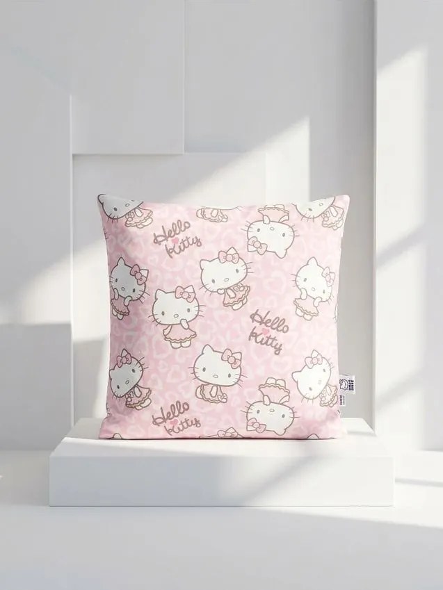 Sinsay - Povlak na polštář Hello Kitty - pastelová růžová