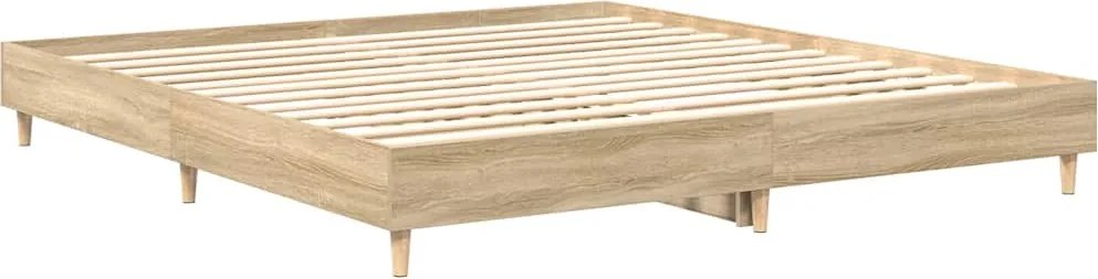 Rám postele bez matrace dub sonoma 160x200 cm kompozitní dřevo 3329032