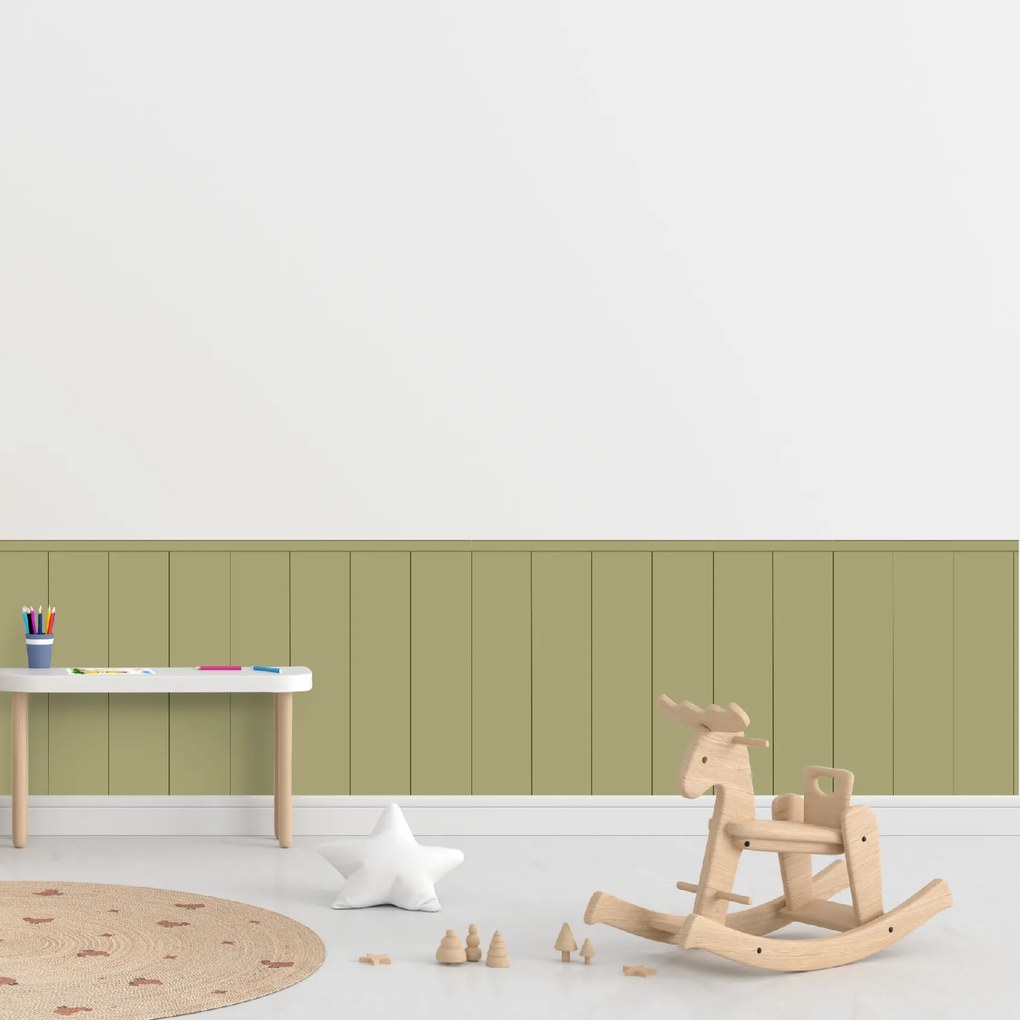 PIPPER. Textilní samolepící tapeta - Obdélník - Khaki barva Barva: Bledá, Velikost: 60cm