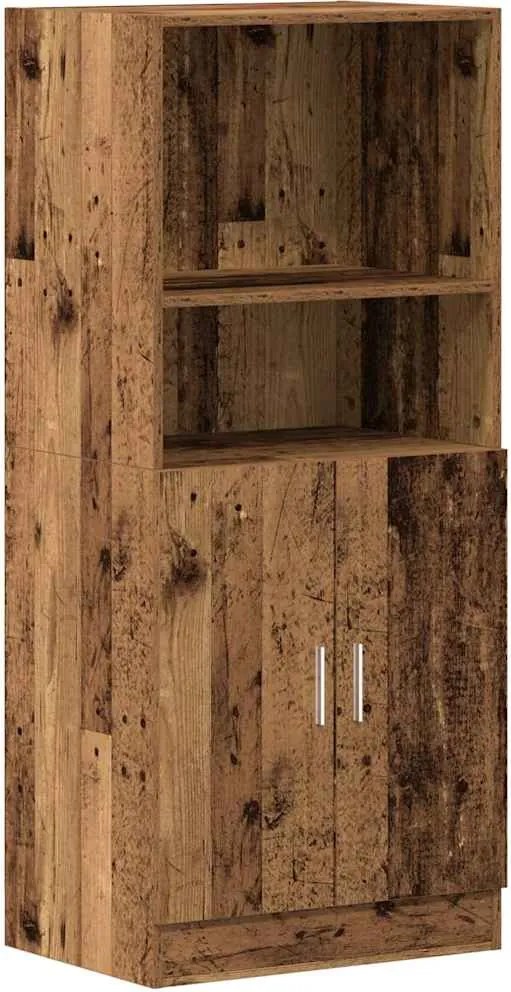 Sada 2 kusů kuchyňských skříněk old wood kompozitní dřevo 3324149