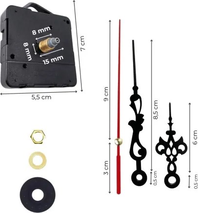 Designové černé hliníkové ručičky na hodiny pro moderní interiéry | SENTOP R103
