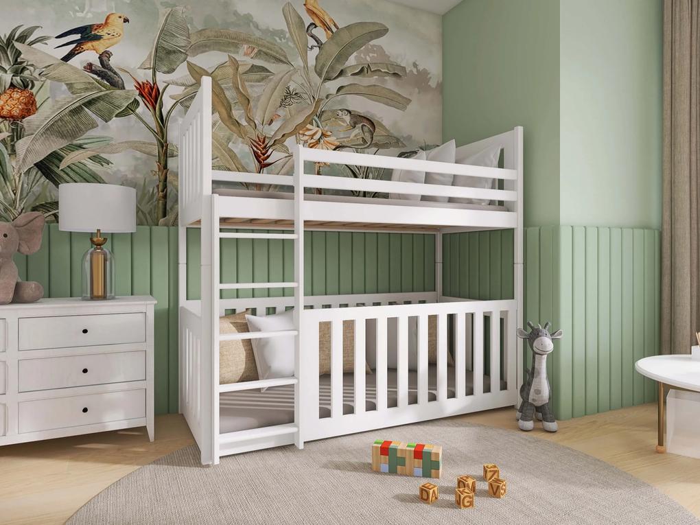 Dětská postel 80 cm Cristine (s roštem a úl. prostorem) (bílá). 1013369