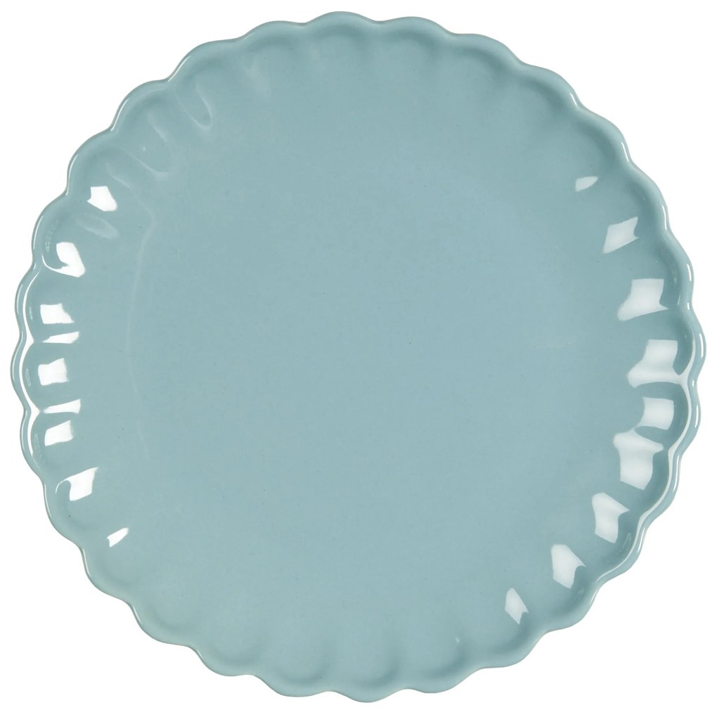 IB LAURSEN Talíř Mynte Aqua Haze 19,5 cm, modrá barva, keramika