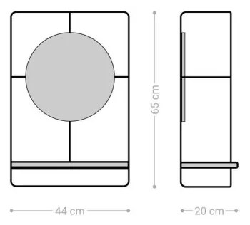 Zrcadlo Cadria 44x18x68 cm přírodní akácie kov černá