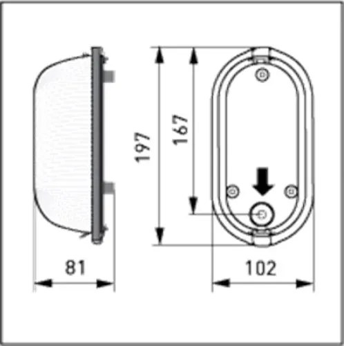 Saunové svítidlo Ensto AVH15 1x30-60W E14 IP44 teplota max 125°C
