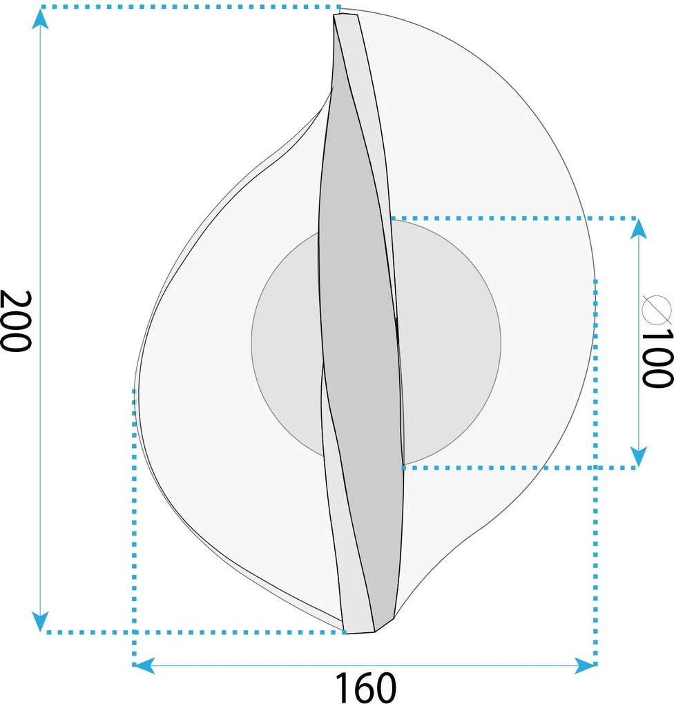 Toolight Nástěnné moderní LED osvětlení G128-W zlaté