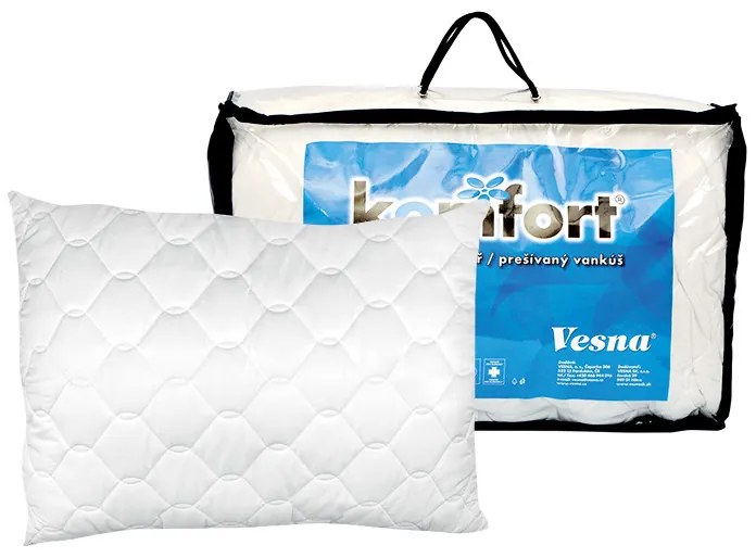 Vesna | Polštář Komfort z dutého vlákna 70x90 cm se zipem