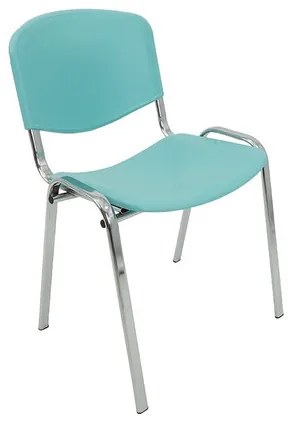 Konferenční plastová židle ISO CHROM Světle modrá