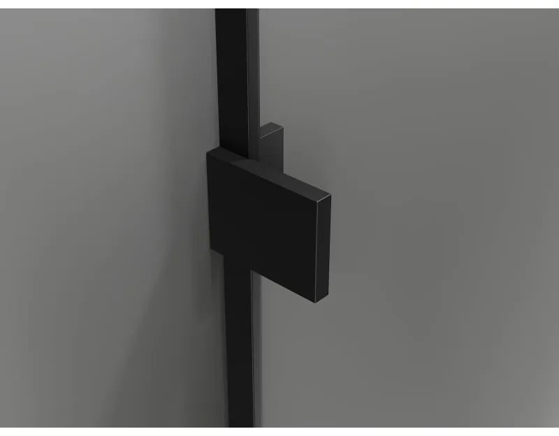 Mexen Lunar L sprchová stěna levá 60 x 200 cm, 8 mm čiré sklo, černá matná, 830L-060-000-70-00-L