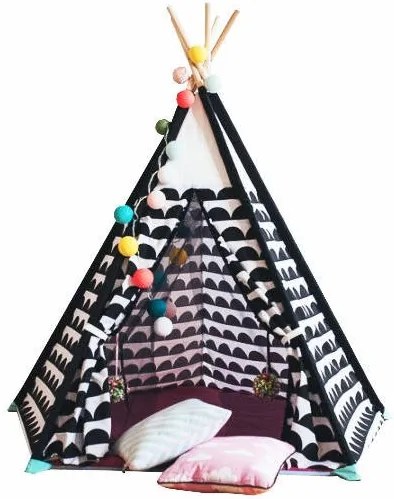 Vigvam design Half Moon Teepee pro dívky - čtvercové s doplňky