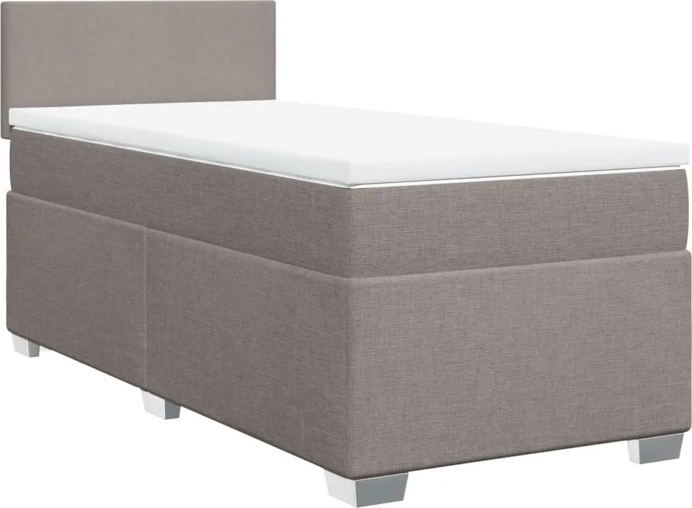 Box spring postel s matrací taupe 100 x 200 cm textil 3288096