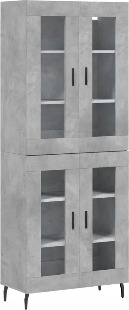 Skříň highboard betonově šedá 69,5x34x180 cm kompozitní dřevo 3198293