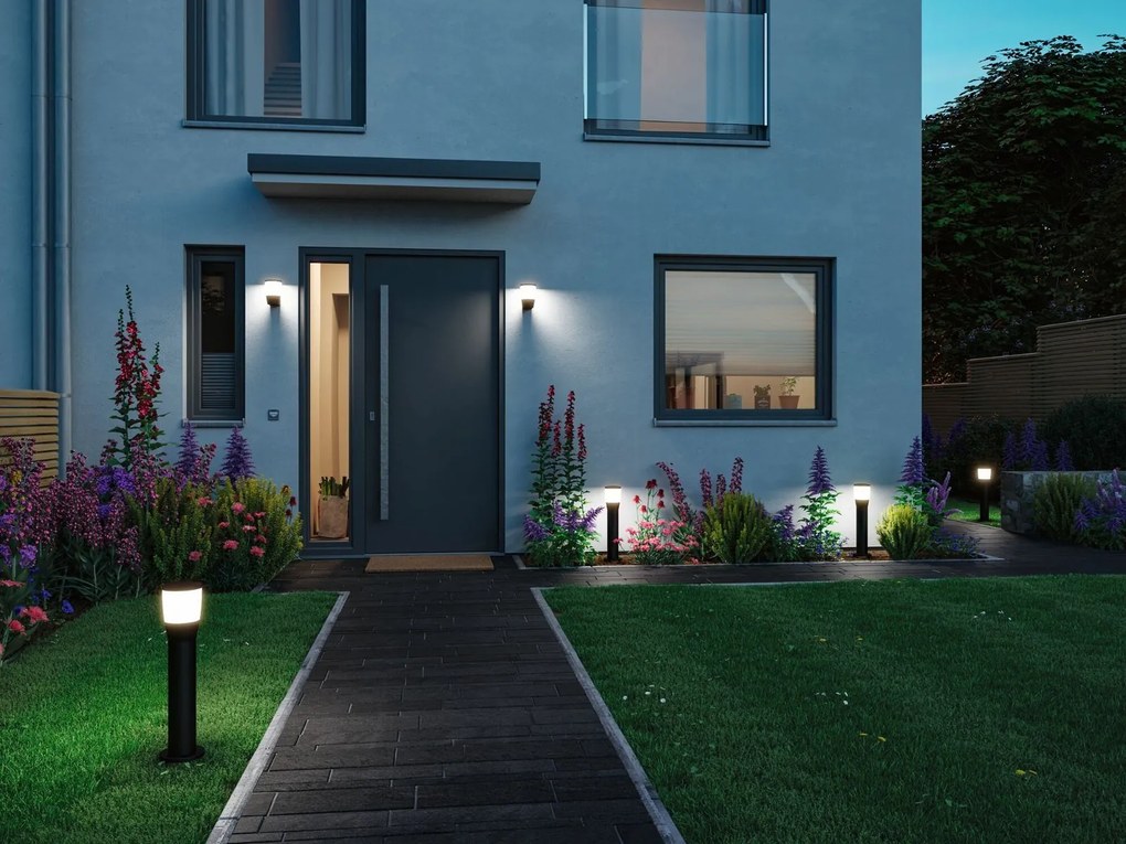 P 94740 LED venkovní nástěnné svítidlo Bako IP44 110x140mm max. 20W 230V antracit hliník - PAULMANN