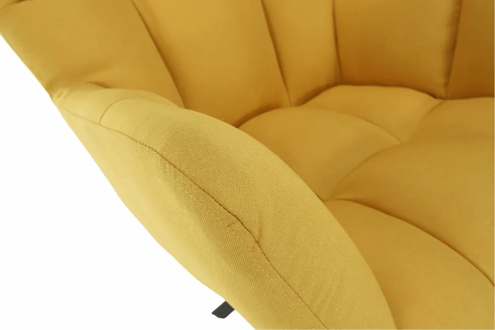 Designové otočné křeslo, žlutá/černá, KOMODO