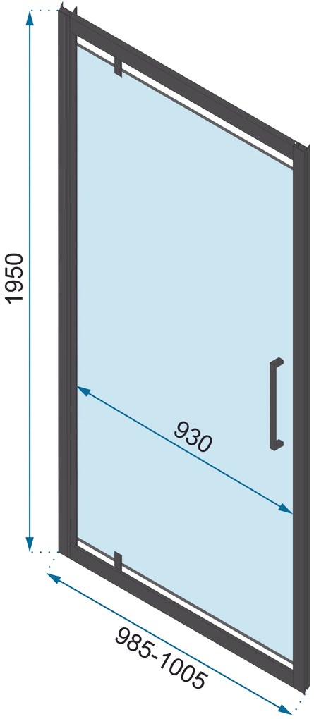 Nástěnný sprchový kout MAXMAX Rea RAPID swing 90x100x90 cm - černý