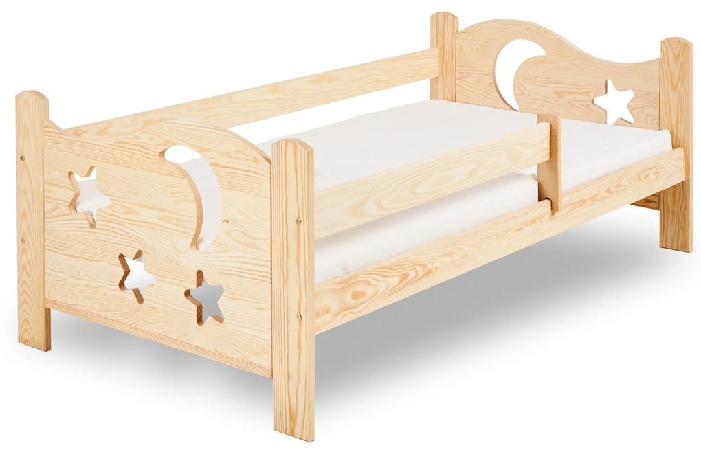Dětská postel MOON 80 x 160 cm, borovice Rošt: Bez roštu, Matrace: Matrace EASYSOFT 8 cm