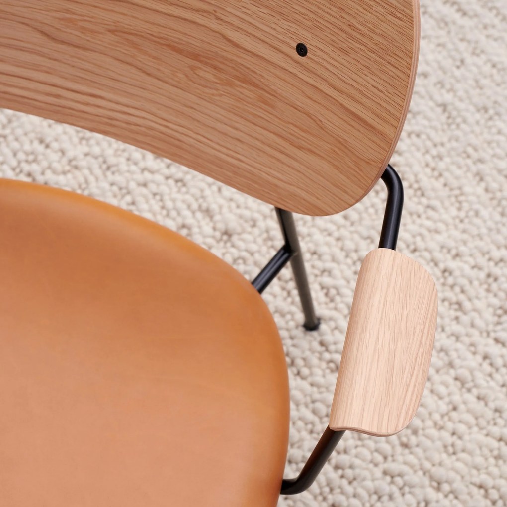 AUDO (MENU) Křeslo Co Lounge Chair, Black / Natural Oak / Dakar 250