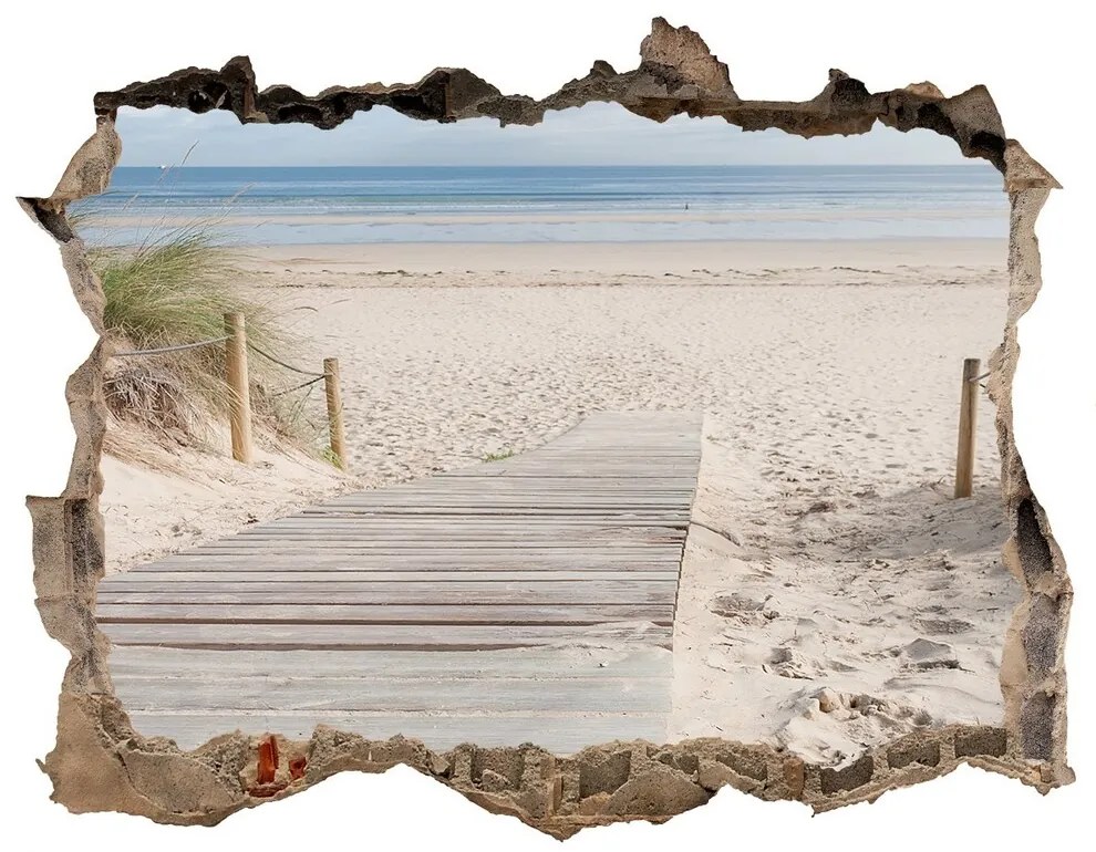Wallmuralia Nálepka fototapeta 3D výhled beton Pláž 95x64 cm