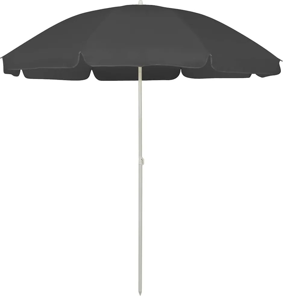 Plážový slunečník antracitový 240 cm 314706