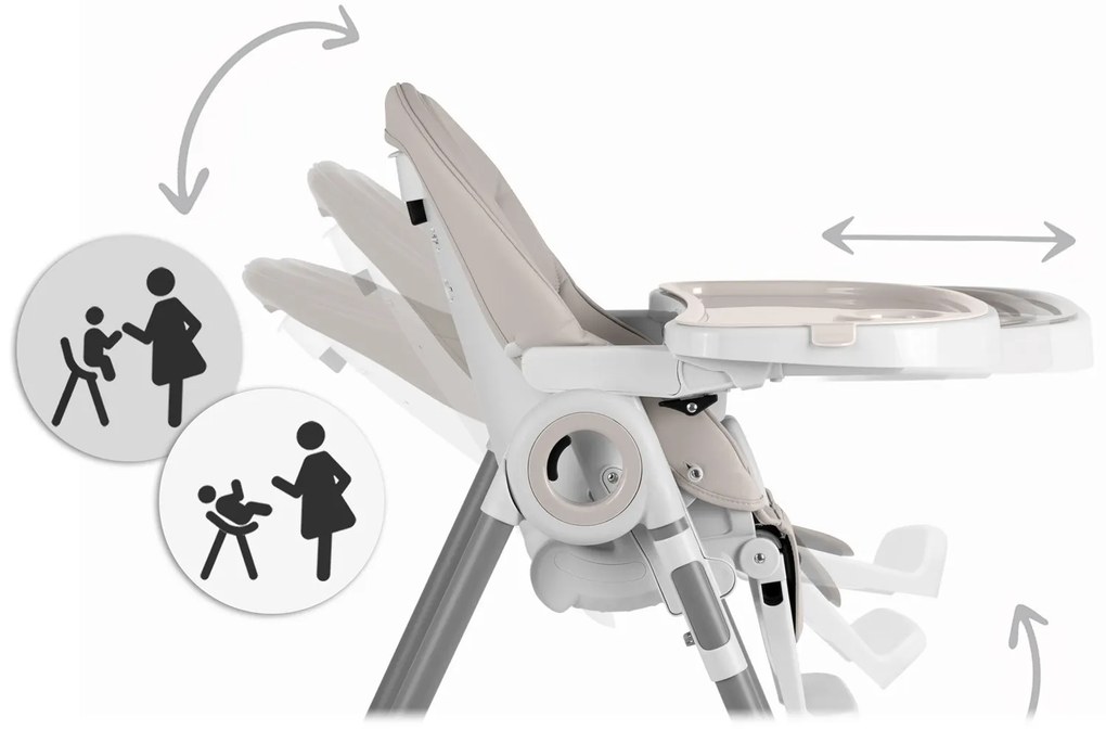 Nukido Kojicí židle se stolečkem, lehátko Belo šedé + čelenka s hračkami