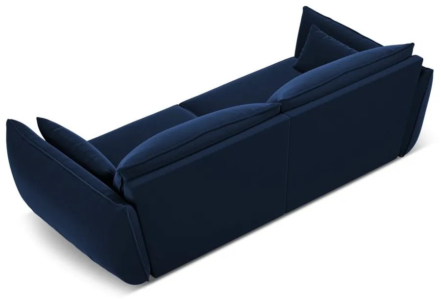 Tmavě modrá sametová pohovka 208 cm Vanda – Mazzini Sofas